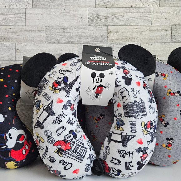 Disney | Other | New Mickey Mouse Memory Foam Neck Pillow With Ears ...
